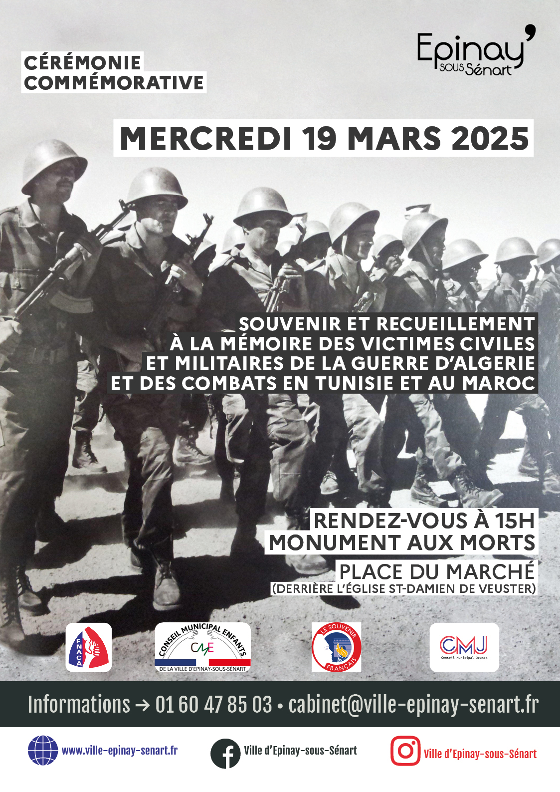 CÉRÉMONIE COMMÉMORATIVE – 19 MARS 2025 • Epinay-sous-Sénart