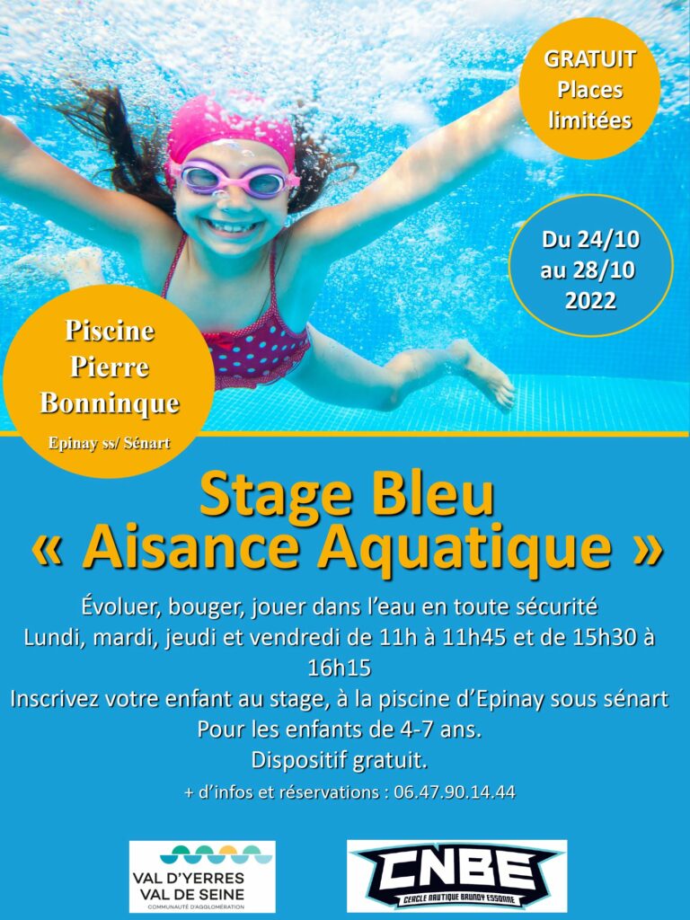 Le stage Bleu "Aisance Aquatique" • Epinay-sous-Sénart